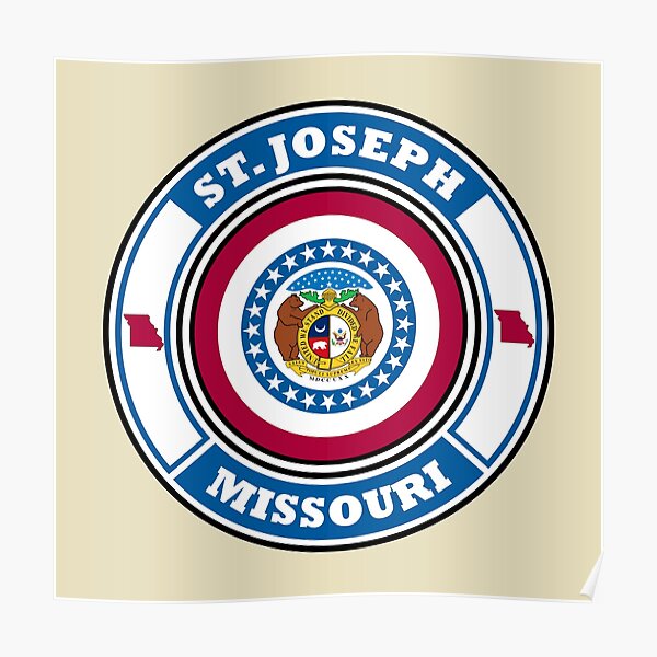 "St. Joseph Missouri emblem flag" Poster for Sale by SoulSafe | Redbubble