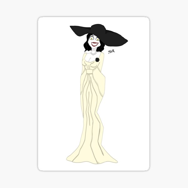 "Lady Dimitrescu v2" Sticker for Sale by fresh-loaf | Redbubble