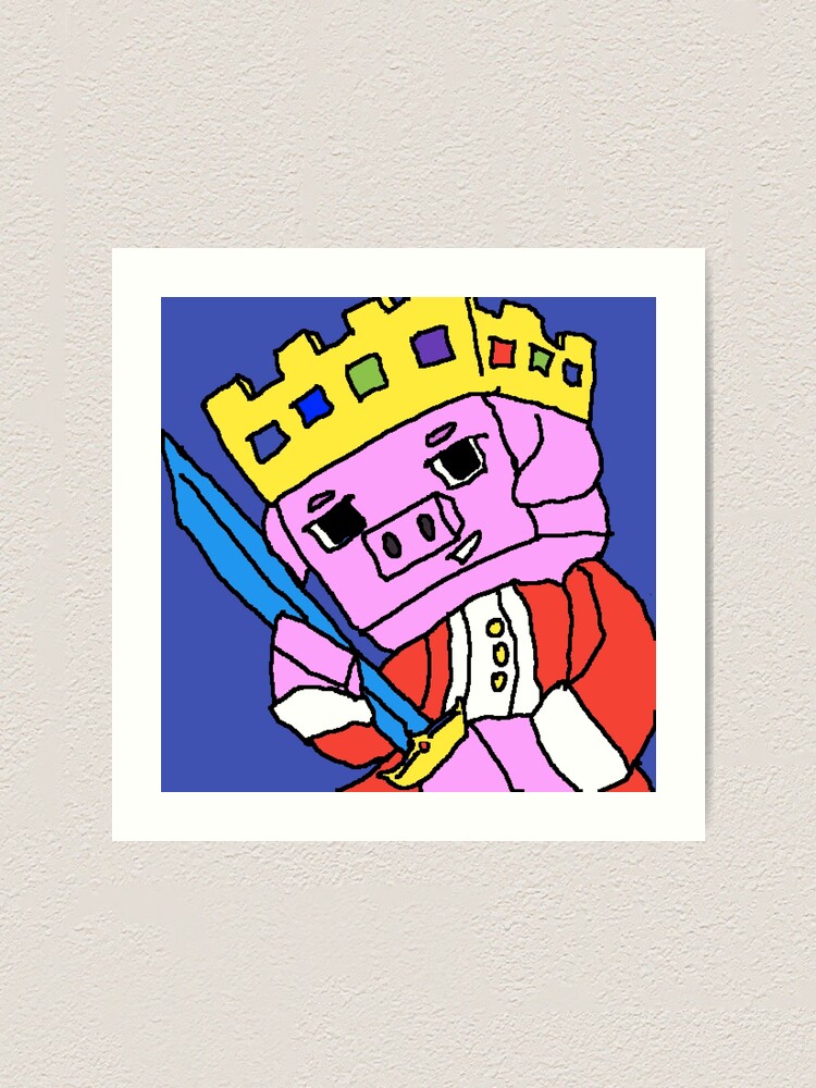 "Technoblade Pig "Technoblade never dies"" Art Print for Sale by mm ...