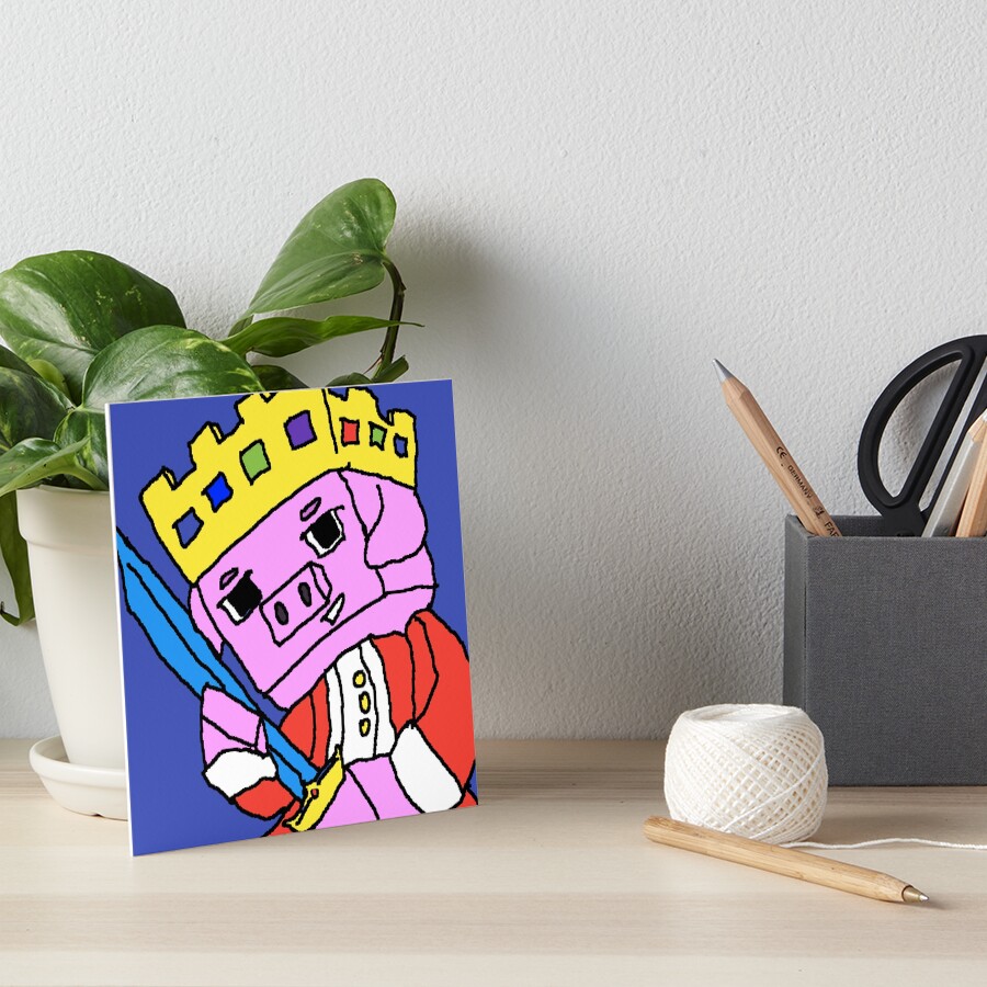 "Technoblade Pig "Technoblade never dies"" Art Board Print for Sale by ...
