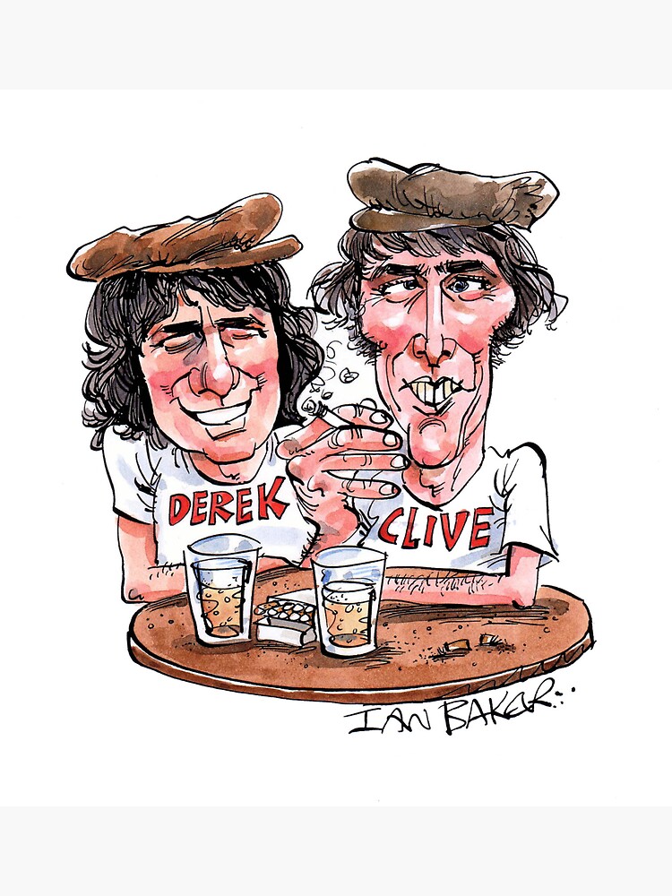 "Derek and Clive" Sticker for Sale by IanBakerToons | Redbubble