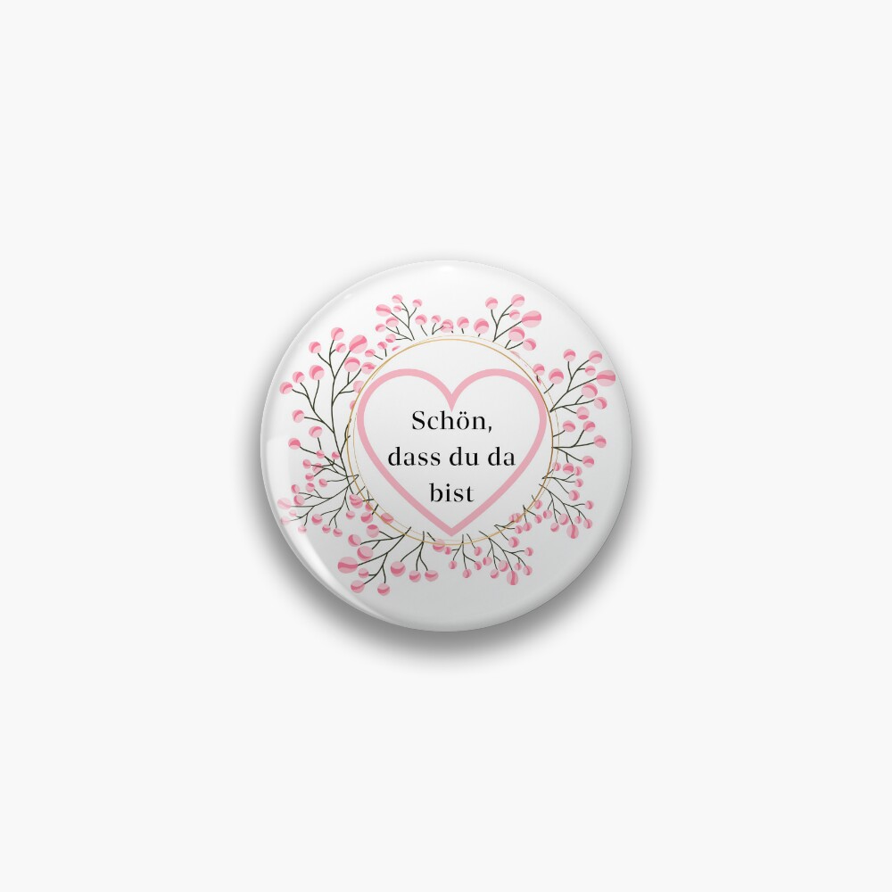 "Gastgeschenk - Hochzeit Schön dass du da bist" Button von Samya93 ...