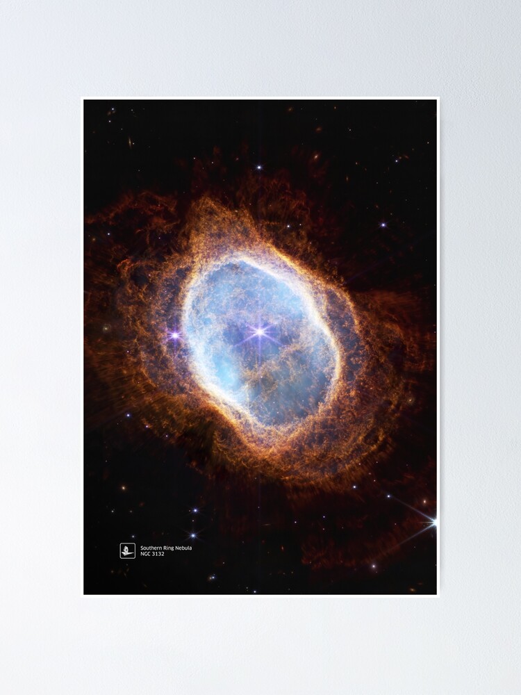 Poster « Nébuleuse de l'anneau sud, NGC 3132 (James Webb/JWST ...
