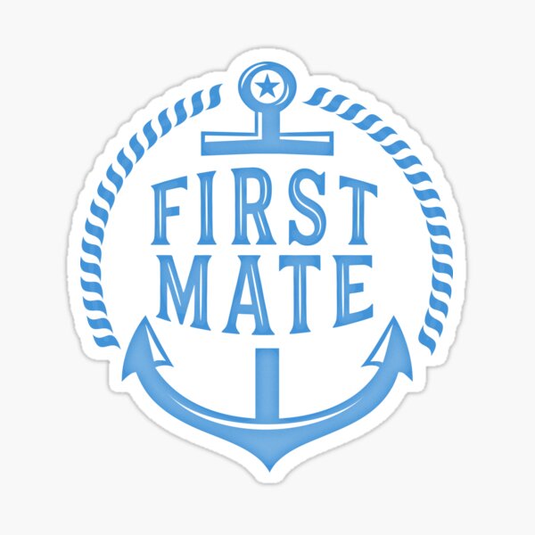 "First Mate Nautical Anchor" Sticker for Sale by AntiqueImages | Redbubble