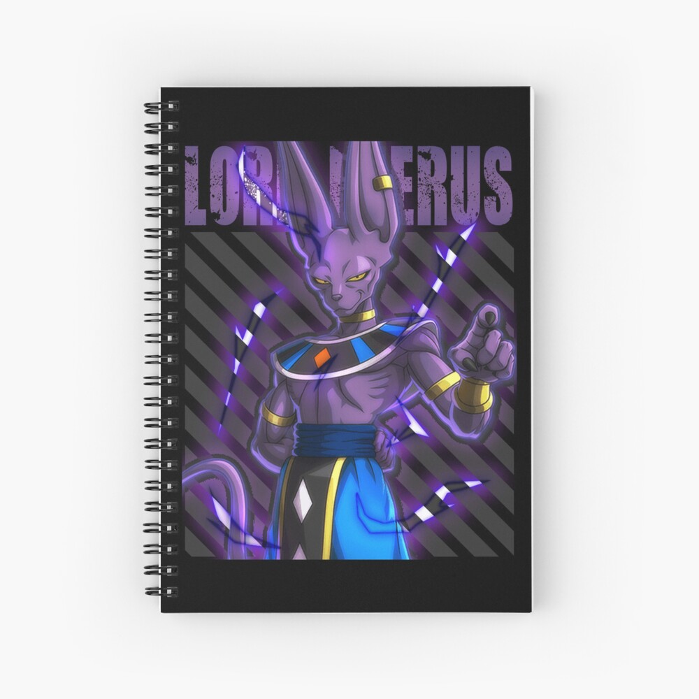 "Dragon Ball | Lord Beerus Fan art by Genjitsu-Art" Spiral Notebook for ...