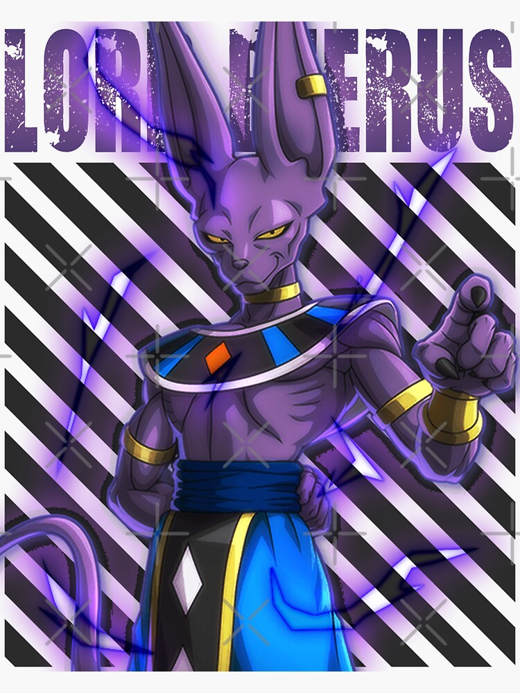 "Dragon Ball | Lord Beerus Fan art by Genjitsu-Art" Sticker for Sale by ...