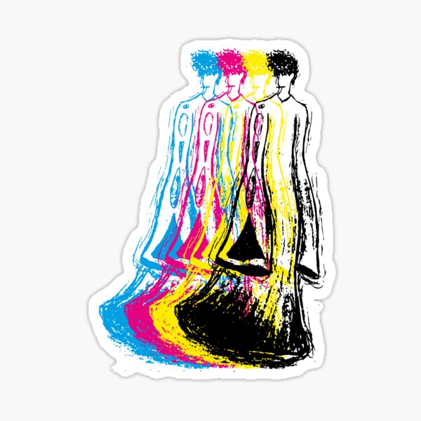 "CMYK Ghost" Sticker for Sale by antoniocvm | Redbubble