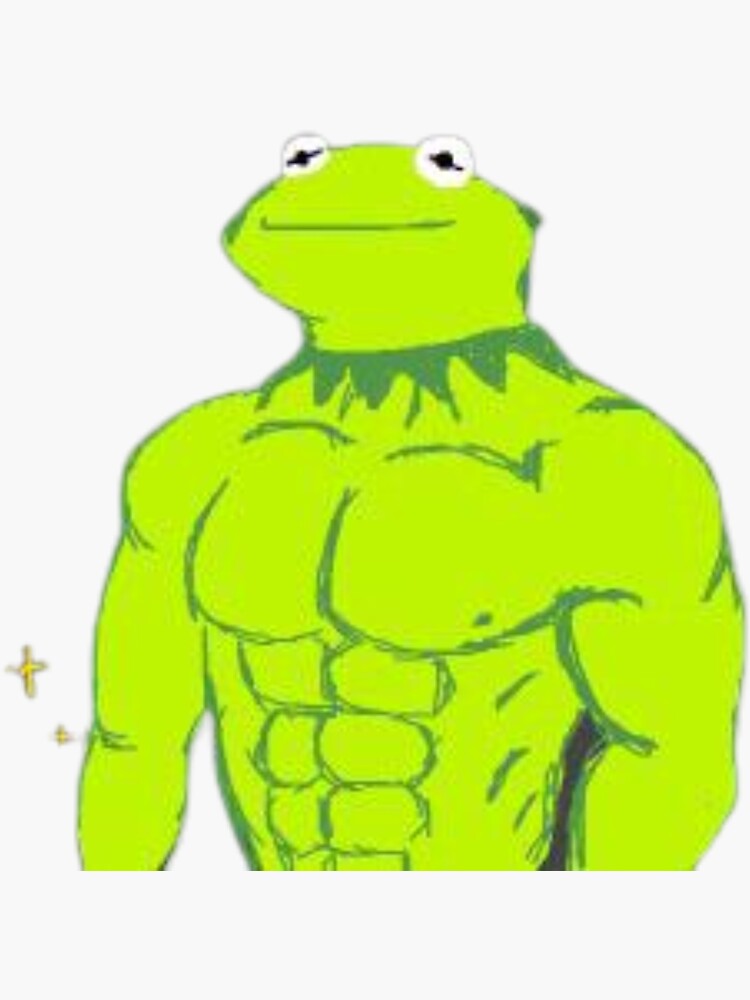 "Muscle Frog is Getting those Gains" Sticker for Sale by Flx7Design ...