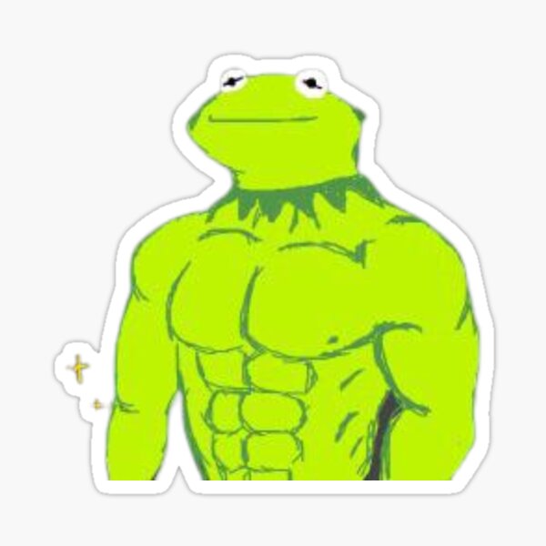 "Muscle Frog is Getting those Gains" Sticker for Sale by Flx7Design ...