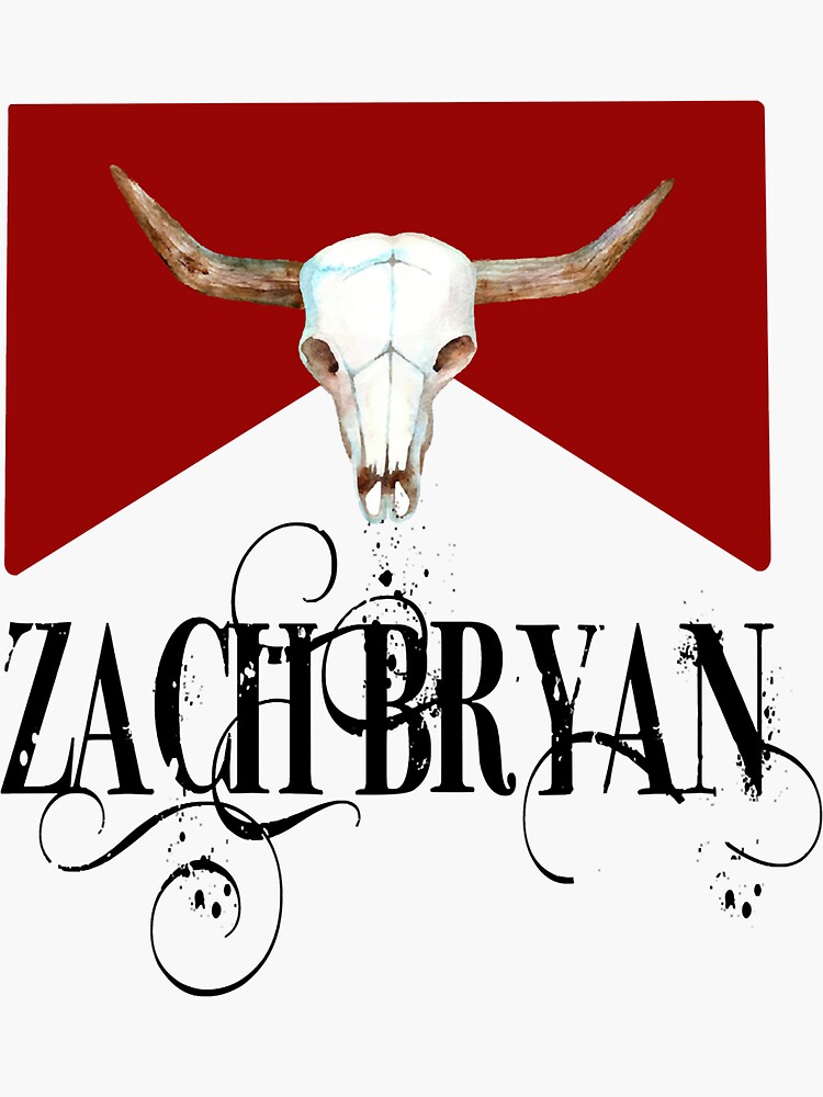 "Zach Bryan Steer Head" Sticker for Sale by NiaEmard | Redbubble
