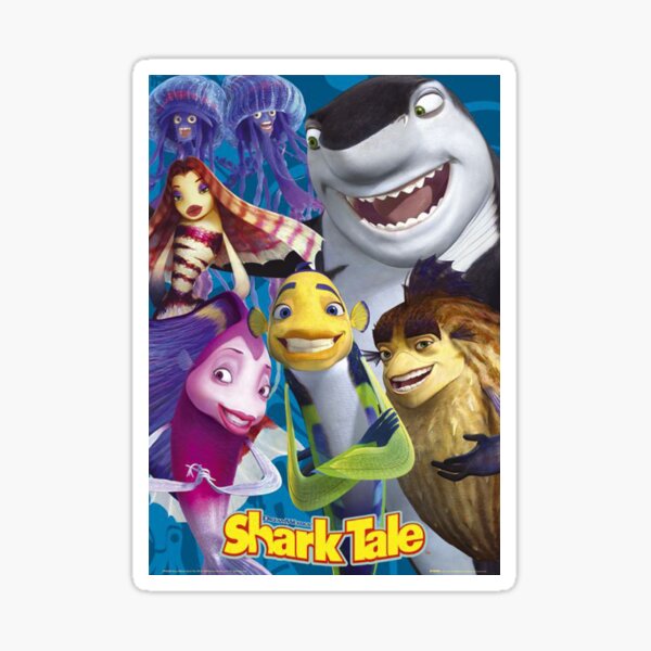 "Shark Tale Animation" Sticker for Sale by eleanorortis | Redbubble