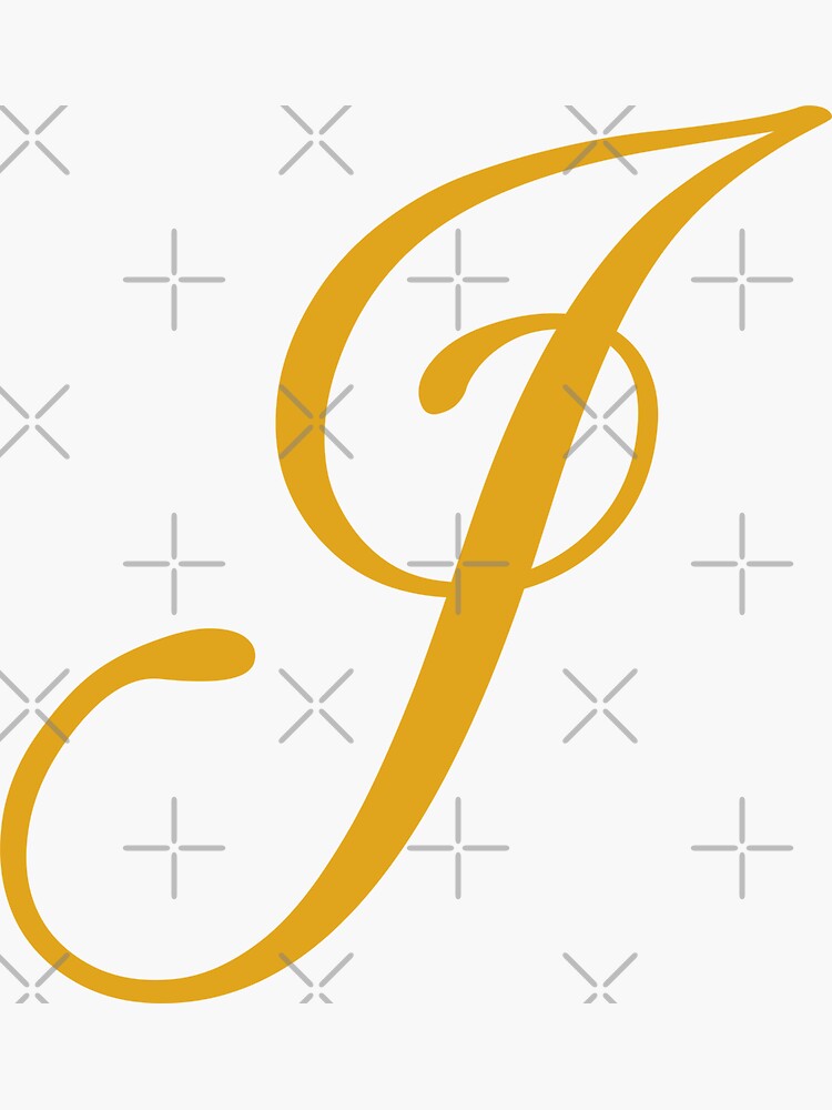 Pegatina «letra cursiva j» de AsKartongs | Redbubble