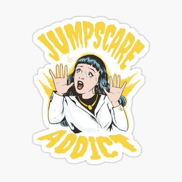 "Jumpscare Addict Pin Up Girl" Sticker for Sale by KristinaOst | Redbubble