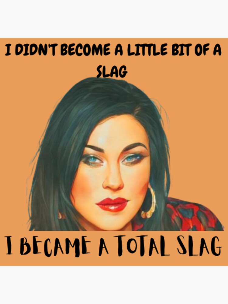 "kat slater / total slag" Sticker for Sale by allinone2001dev | Redbubble