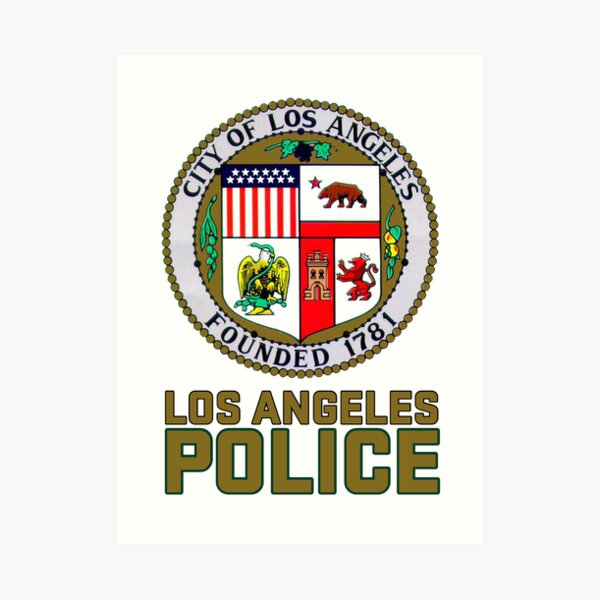 Lámina artística «LOGOTIPO DEL DEPARTAMENTO DE POLICÍA DE LOS ÁNGELES ...