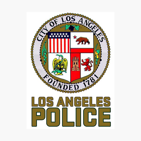 Lámina fotográfica «LOGOTIPO DEL DEPARTAMENTO DE POLICÍA DE LOS ÁNGELES DE LAPD» de Chief82 ...