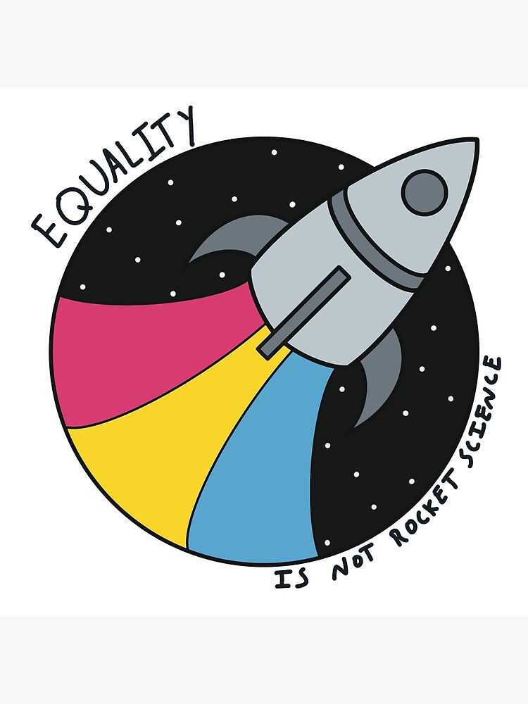 "Pan Pride Flag Rocket - Black Sky - Text" Poster for Sale by ...