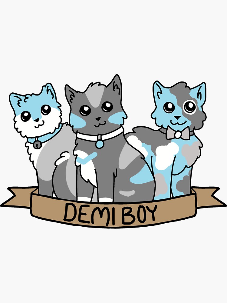 "Demiboy Cats" Sticker for Sale by WeirdQueer | Redbubble