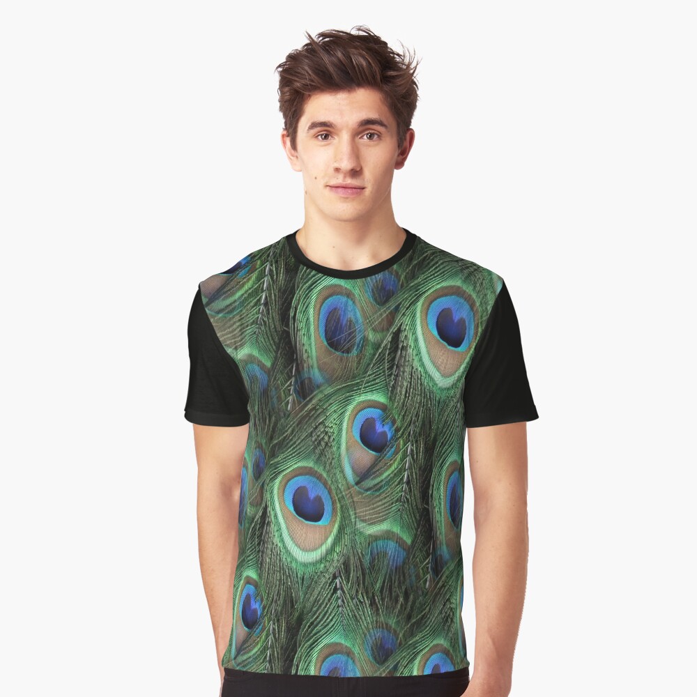 "Peacock Feathers (pattern)" T-shirt for Sale by Yampimon | Redbubble ...