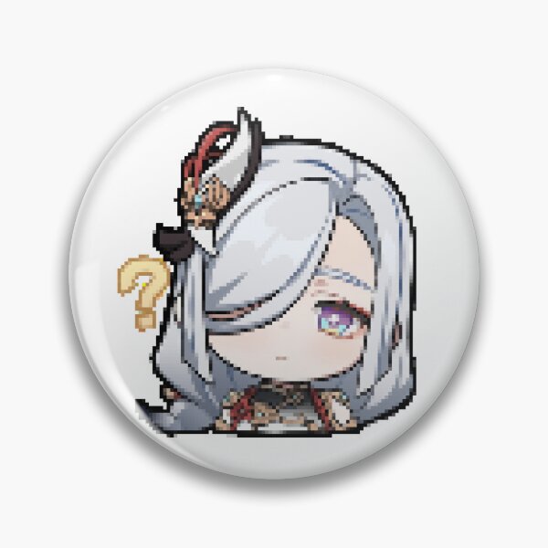 "Genshin Impact - Shenhe Confused Emote" Pin for Sale by M S | Redbubble