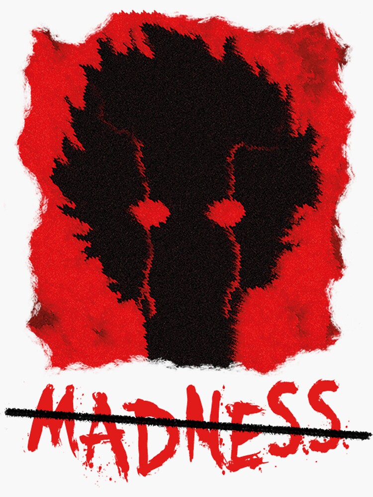 "Madness" Sticker for Sale by Vabra | Redbubble