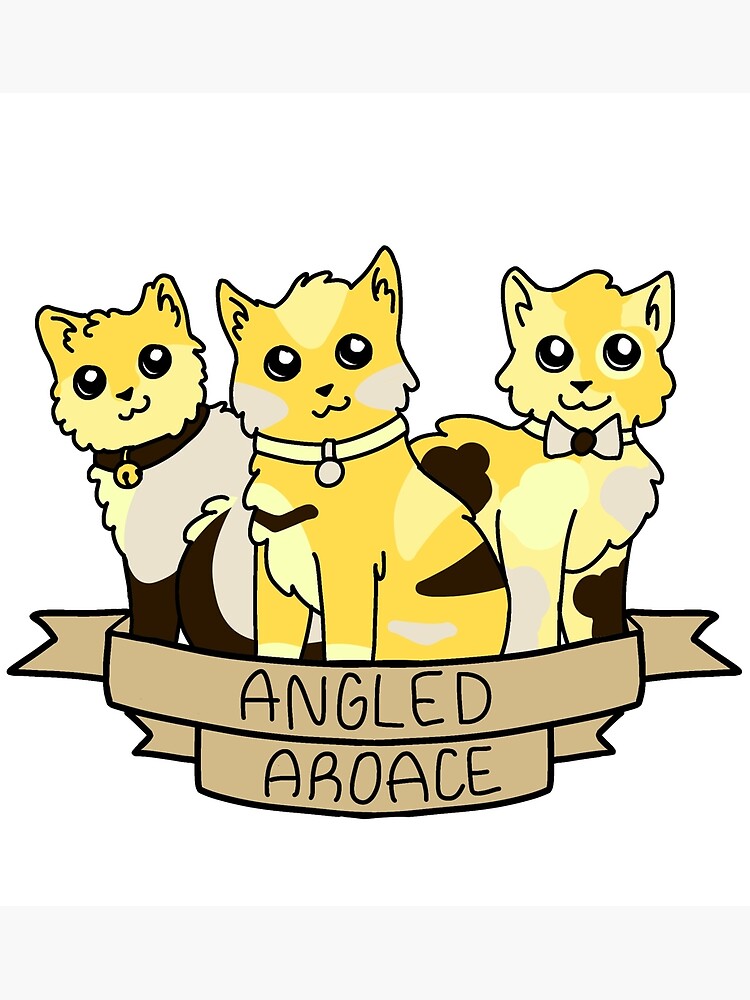 "Angled Aroace Cats" Poster for Sale by WeirdQueer | Redbubble