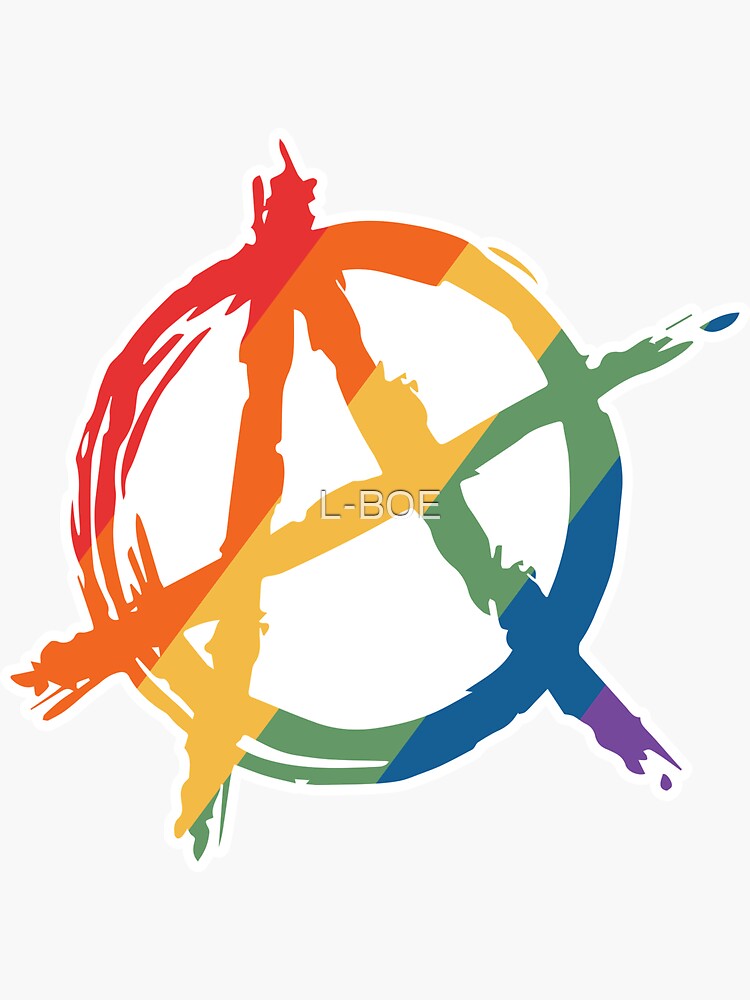 "Anarchy Symbol – Pride Edition" Sticker for Sale by L-BOE | Redbubble
