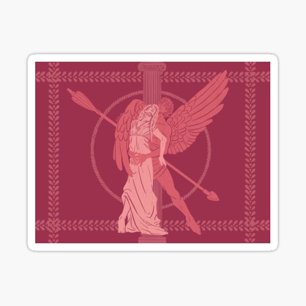 "Cupid and Psyche Greek Mythology Print" Sticker for Sale by Arbornaut ...