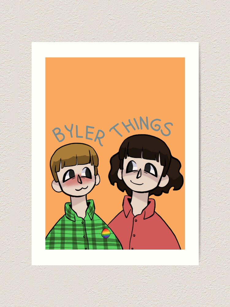 "Byler Will And Mike Stranger Things Ship Design " Art Print for Sale ...