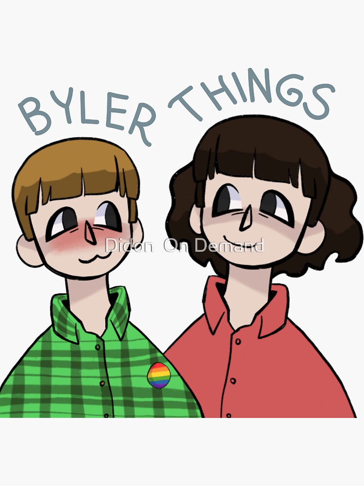 "Byler Will And Mike Stranger Things Ship Design " Sticker for Sale by ...