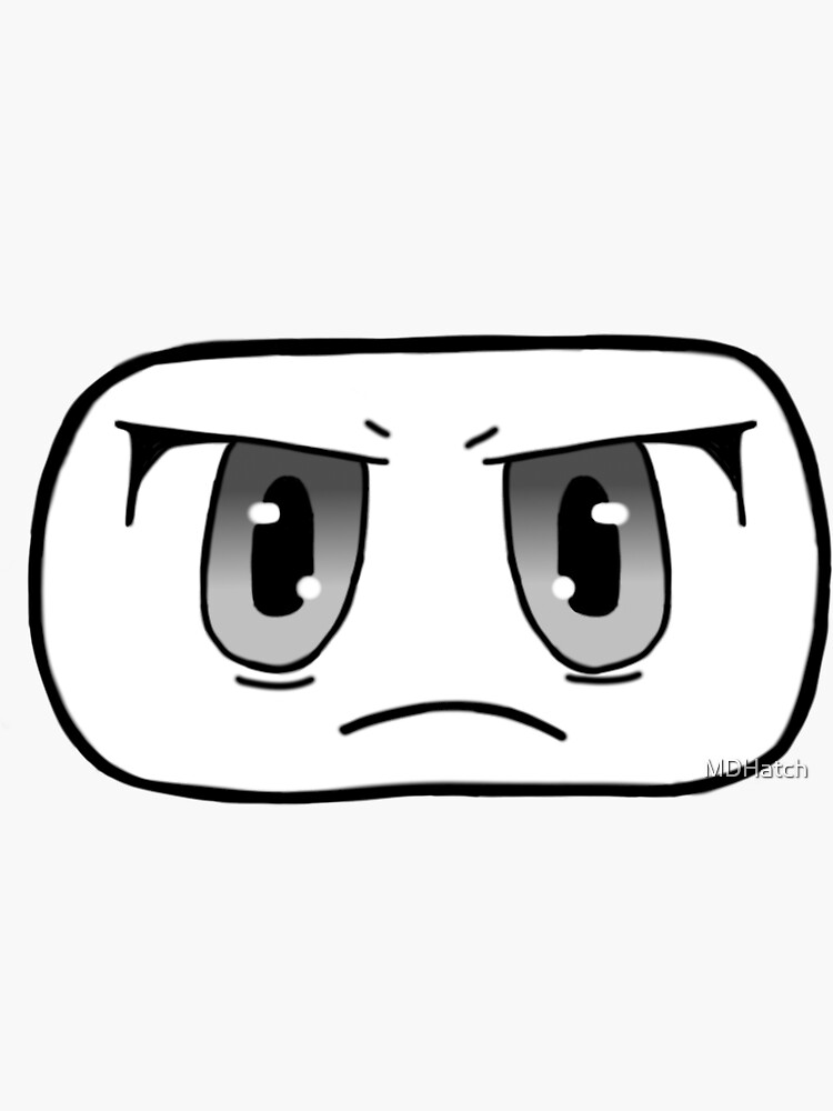"Angry Block Head" Sticker for Sale by MDHatch | Redbubble