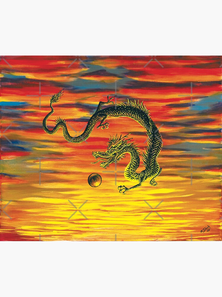 "Sunset Dragon" Sticker for Sale by L1zard- | Redbubble