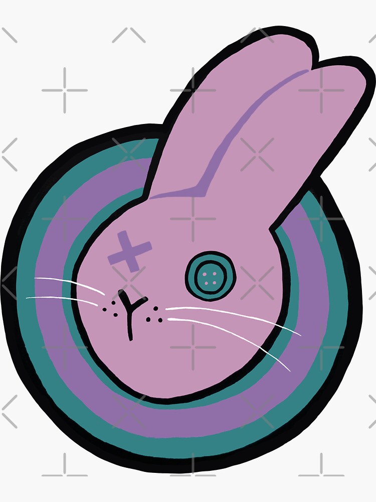 "Bullseye Bunny" Sticker for Sale by ThistleWitch | Redbubble