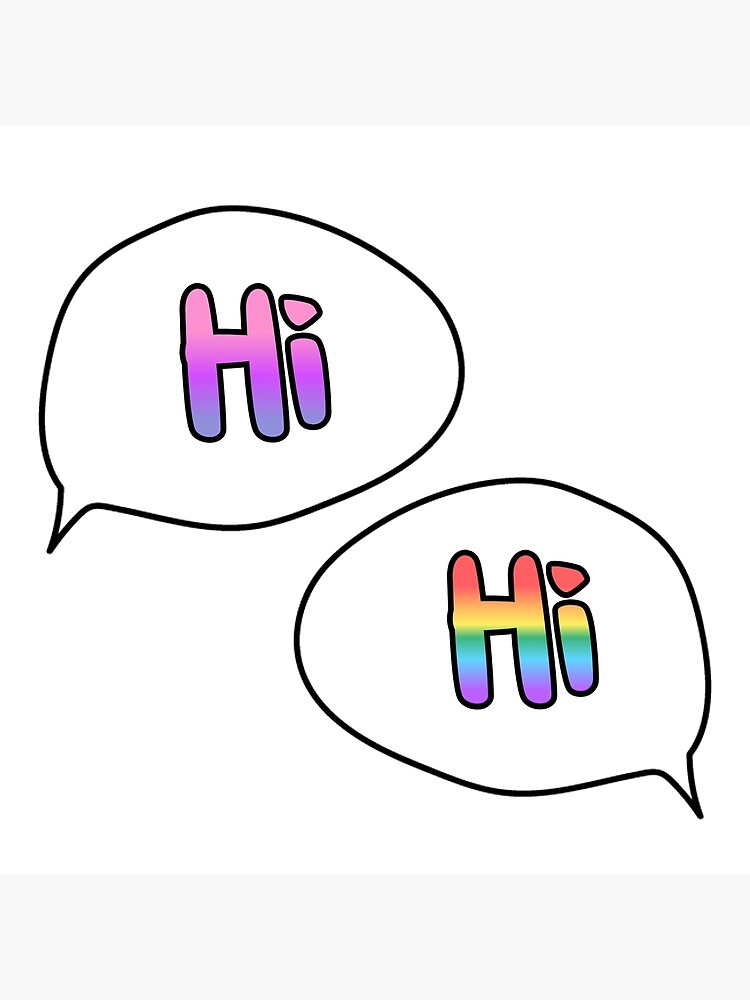 "Heartstopper Nick and Charlie "Hi" bi & gay pride quote" Poster for ...