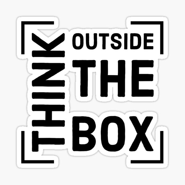 "Think outside the box" Sticker for Sale by HDpod | Redbubble