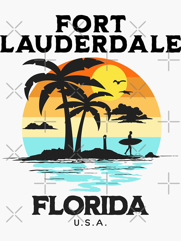 "Fort Lauderdale" Sticker for Sale by TravelGold | Redbubble