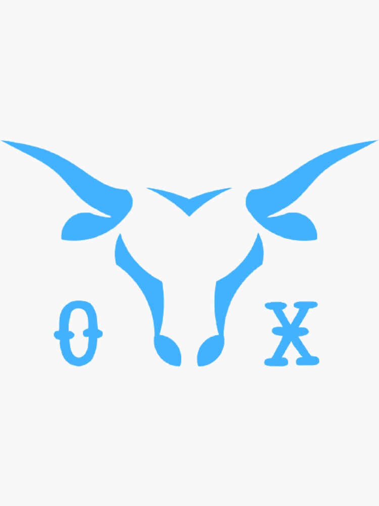 "OX brand design blue" Sticker for Sale by Fady-gn | Redbubble