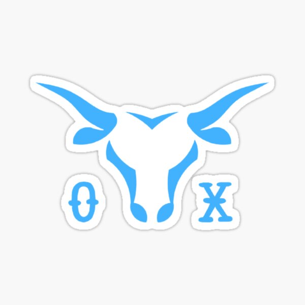 "OX brand design blue" Sticker for Sale by Fady-gn | Redbubble