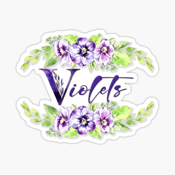"Violets" Sticker for Sale by judysedlak | Redbubble