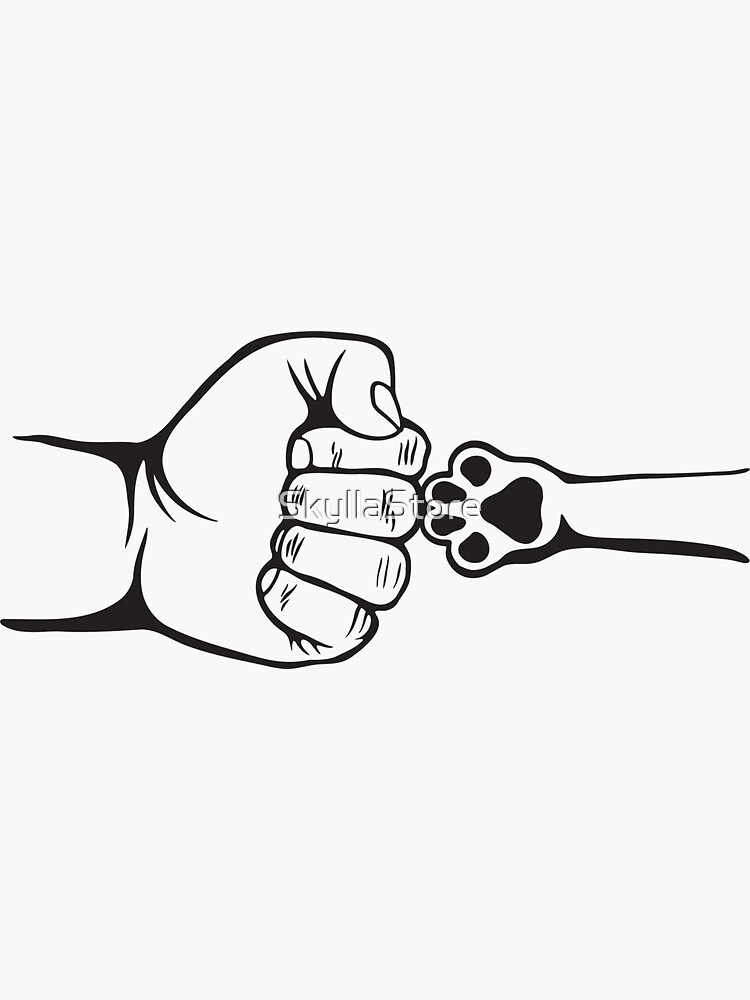 "Fist Bump Best Friend " Sticker for Sale by SkyllaStore | Redbubble