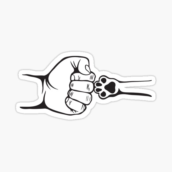 "Fist Bump Best Friend " Sticker for Sale by SkyllaStore | Redbubble