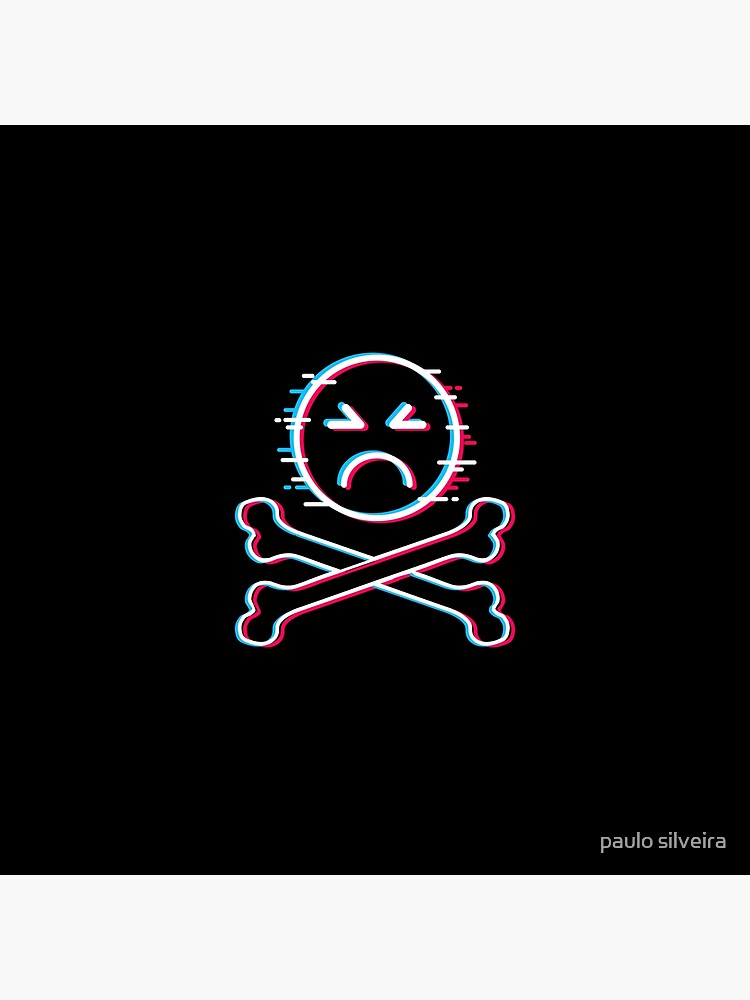 "Sad smiley face Acid Techno crossed bones | Electronic music dj gift ...