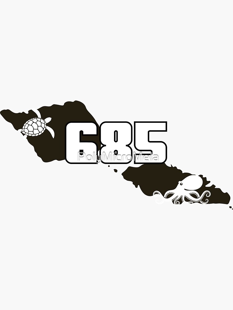 "685 Samoa" Sticker for Sale by PolyMicroMela | Redbubble