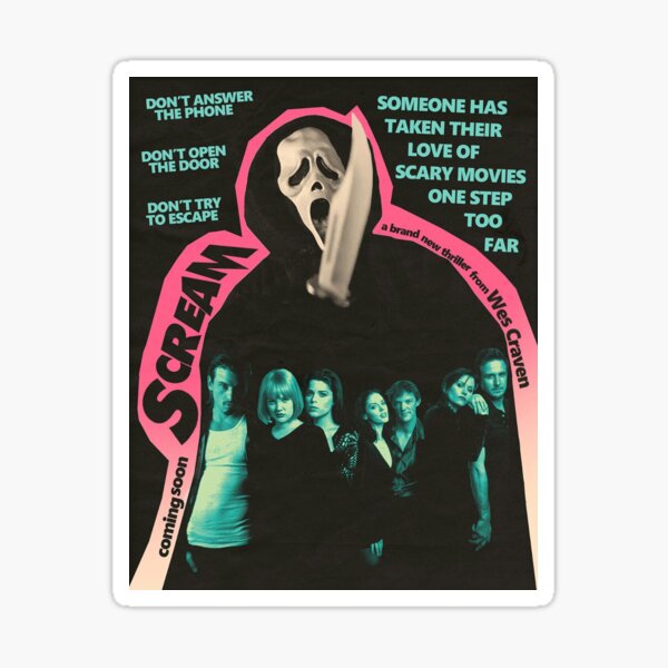 "Scream Movie Poster" Sticker for Sale by TJoker99 | Redbubble