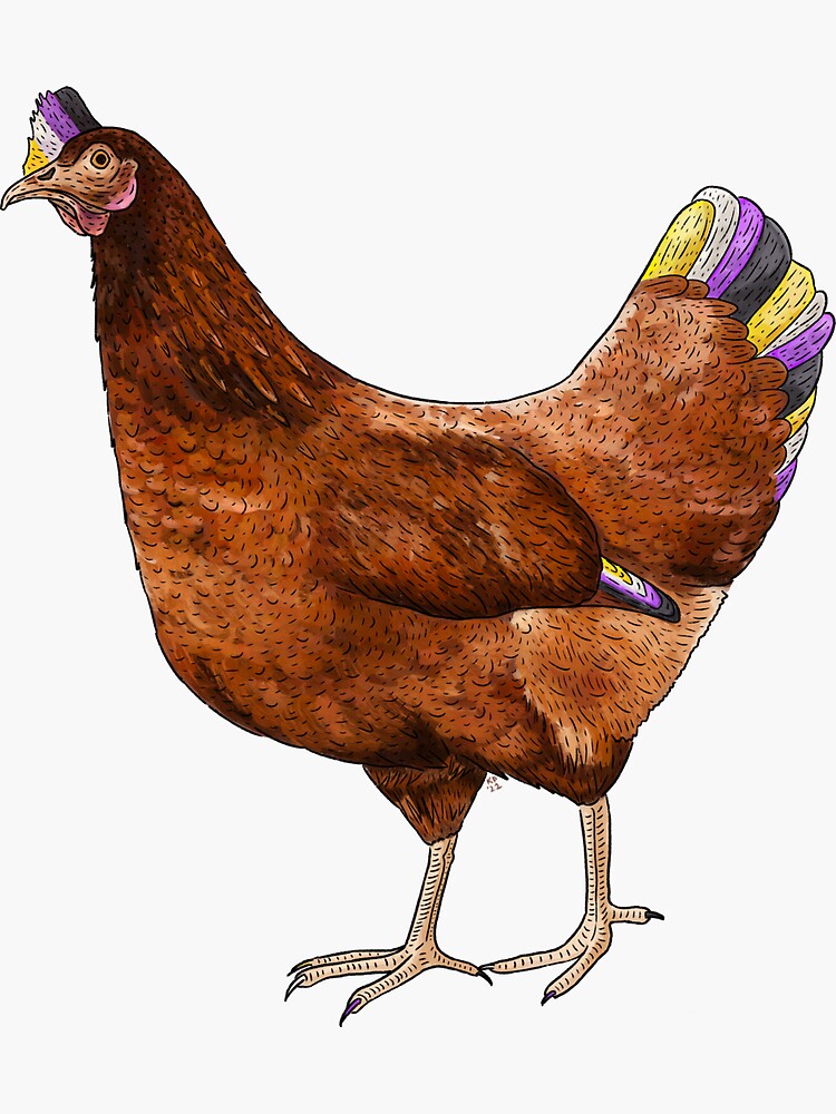 "Enby Pride Chicken non-binary" Sticker for Sale by kylepeterart ...