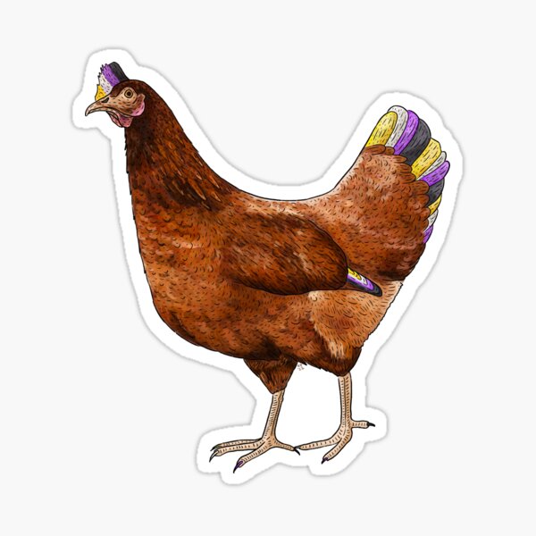 "Enby Pride Chicken non-binary" Sticker for Sale by kylepeterart ...