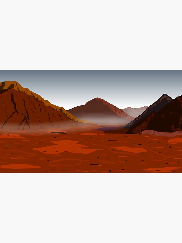 "2d Mars Art" Sticker for Sale by Sh400r | Redbubble