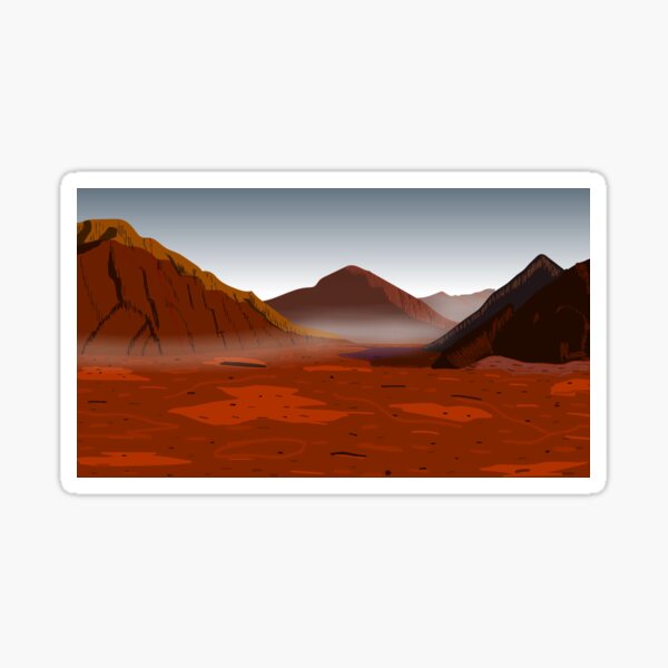 "2d Mars Art" Sticker for Sale by Sh400r | Redbubble