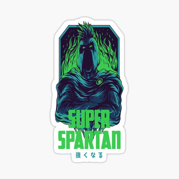 "Super Spartan " Sticker for Sale by Monster-kuroro | Redbubble