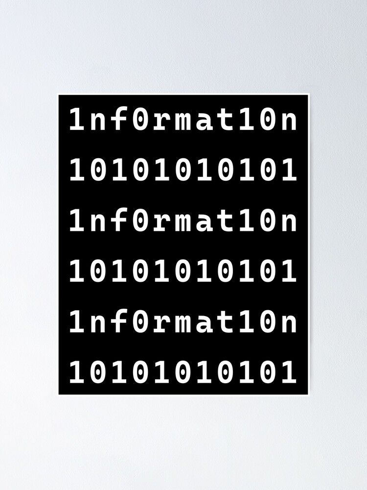 Póster «Números binarios de tecnología de la información informática ...